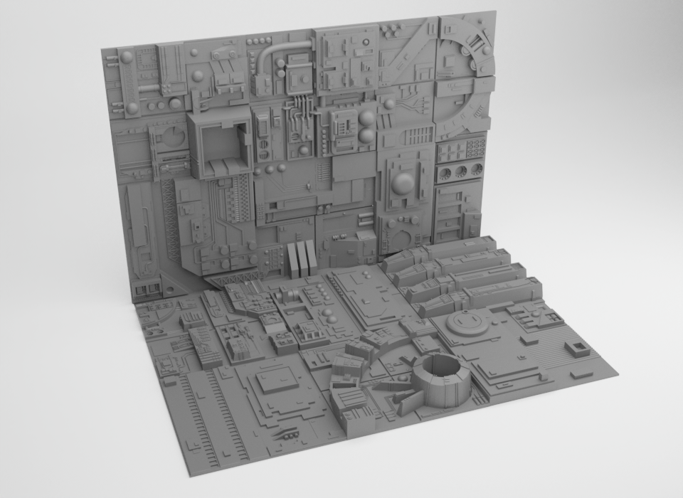 ⭐ Star Wars Death Star Surface Tile D1・Free STL File for ・Cults