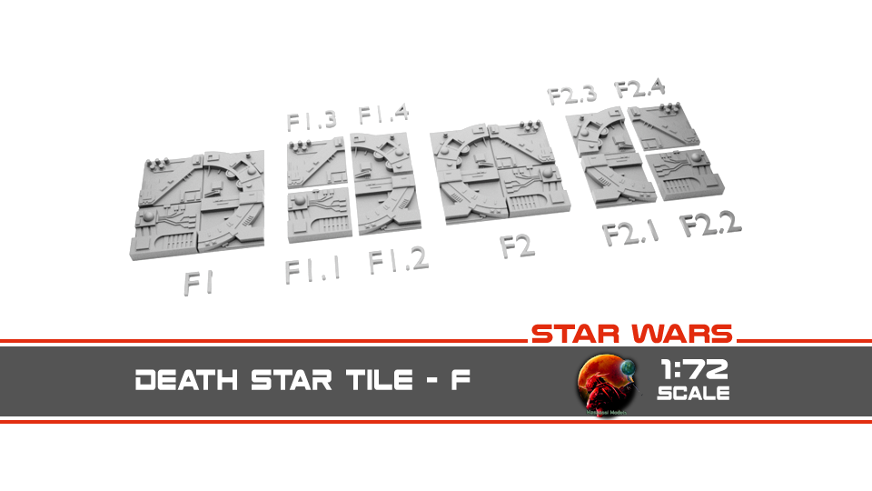 ⭐ Star Wars Death Star Surface Tile F1・Free STL File for ・Cults