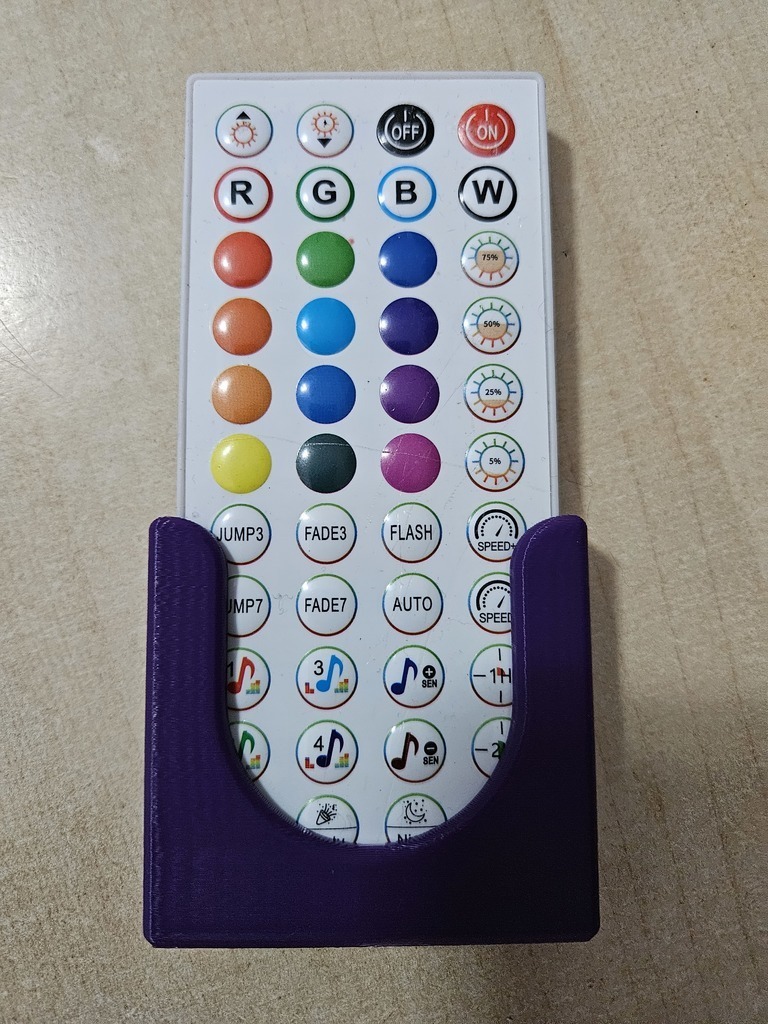 Free 3D file 44 Button LED Light Strip Wall Mount Remote Holder 📦 ・3D ...