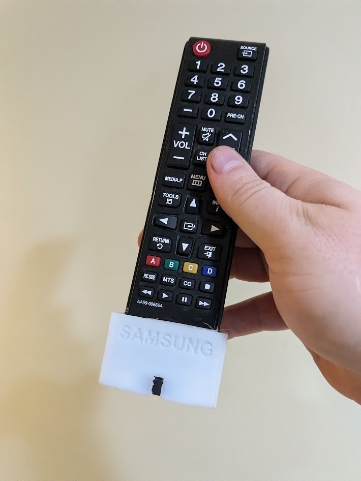 🔌 Samsung TV remote case with tile tracker・Free 3D File for ・Cults