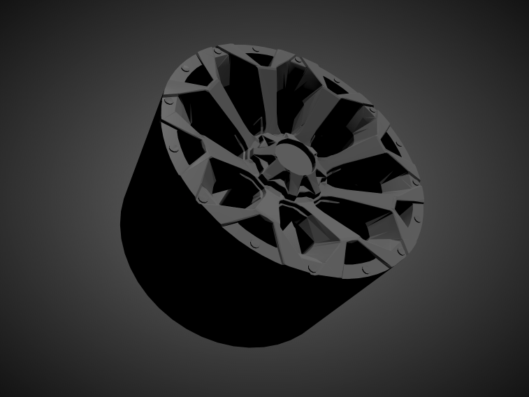 STL file NEW FOR 2021 FUEL Assault RIMS WITH BRAKES AND OFFROAD TIRES ...