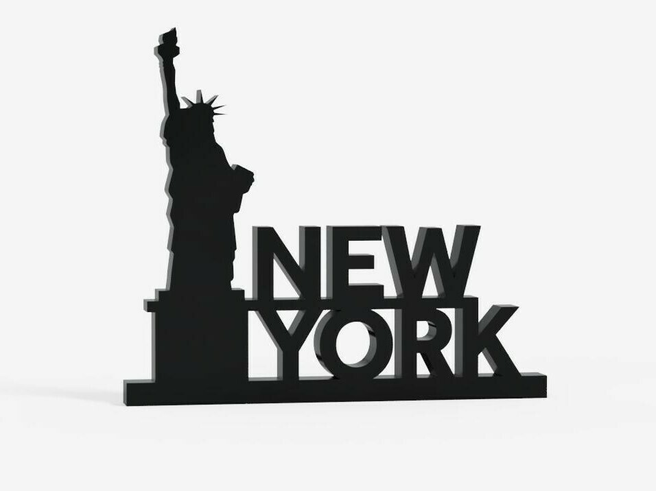 STL file New York letters landmark decor 🆕 ・3D printable model to ...