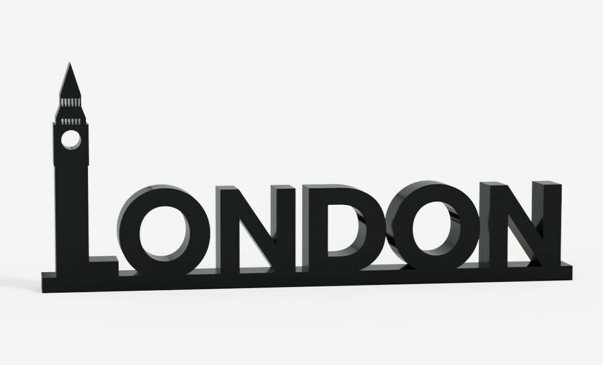 🎁 London letters landmark decor・ STL File for ・Cults
