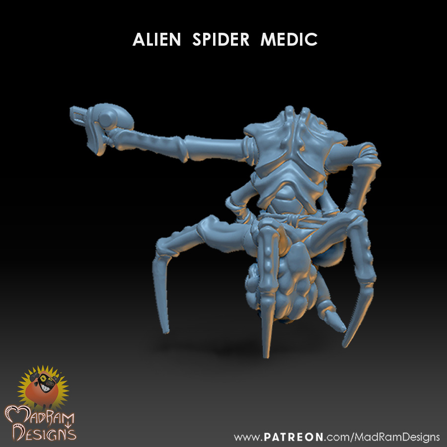 👽 Alien Spider Medic・ 3D File for ・Cults