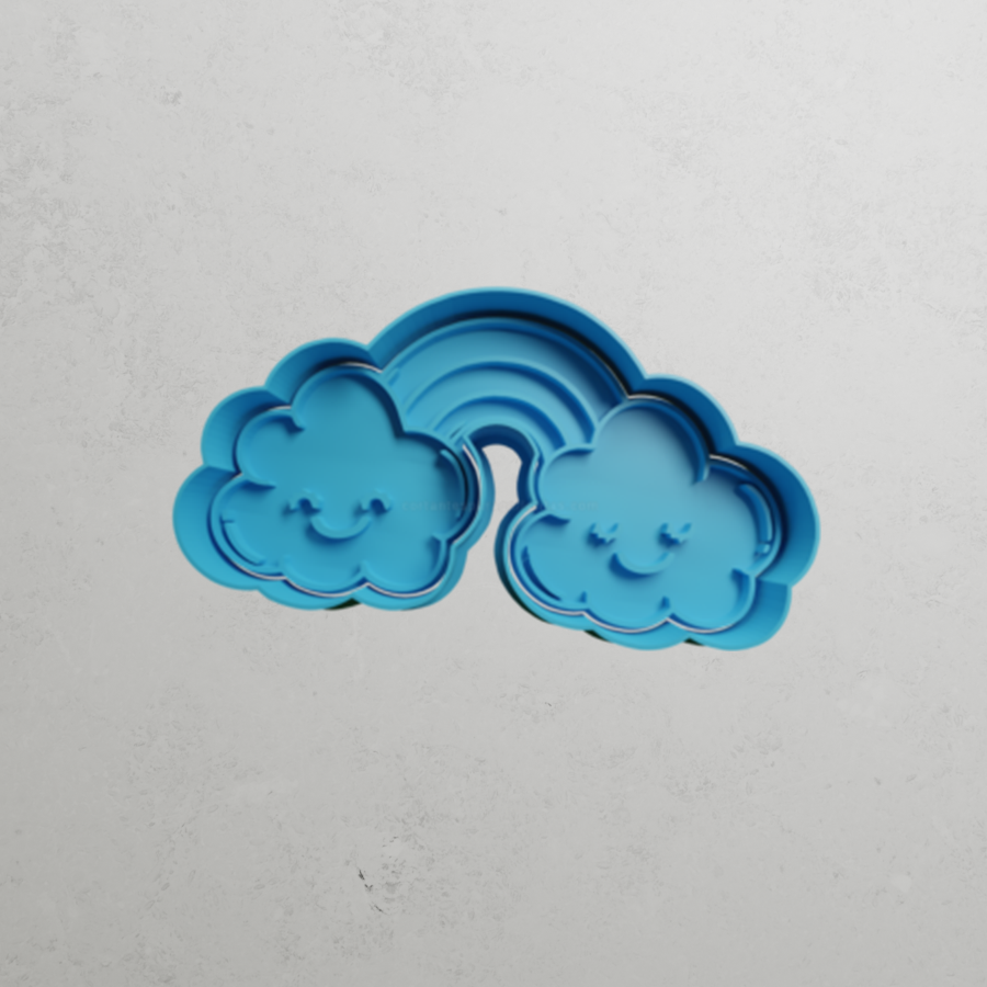 STL file smiling clouds with rainbows ☁️ ・3D printable model to ...