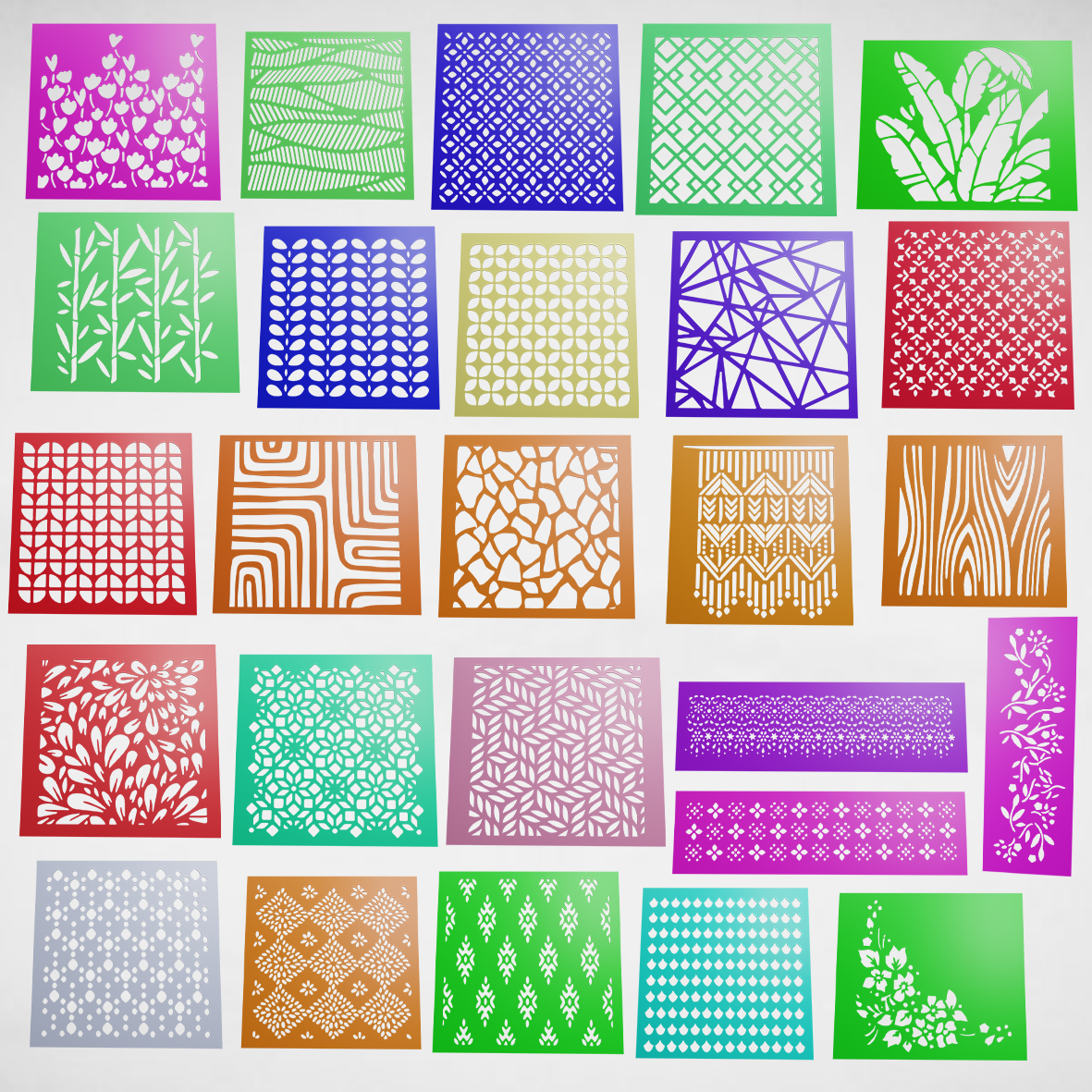 🪔 Set x26 stencil・ STL File for ・Cults