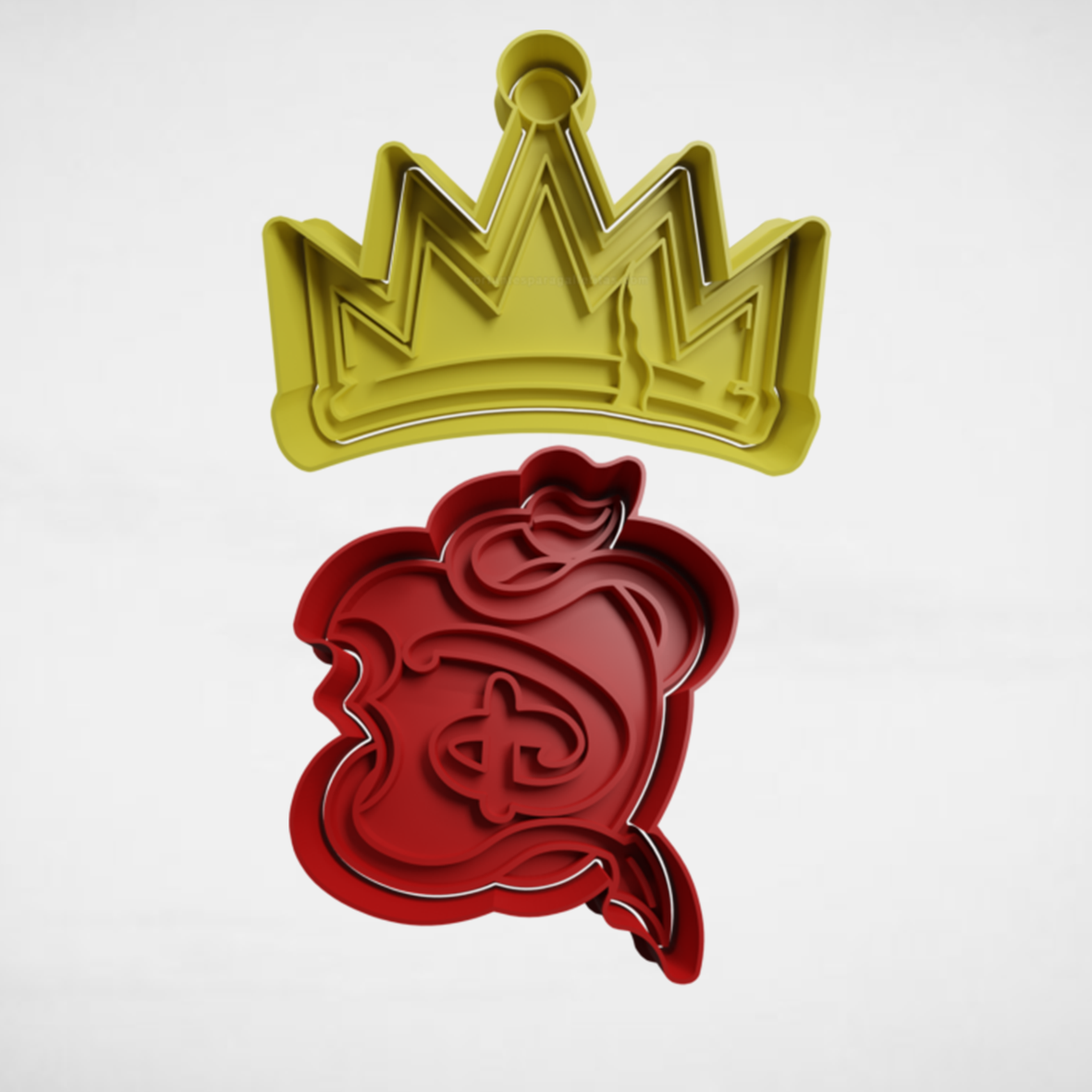 arquivo STL descendants logo and crown set 👑 ・design para impressora 3D ...
