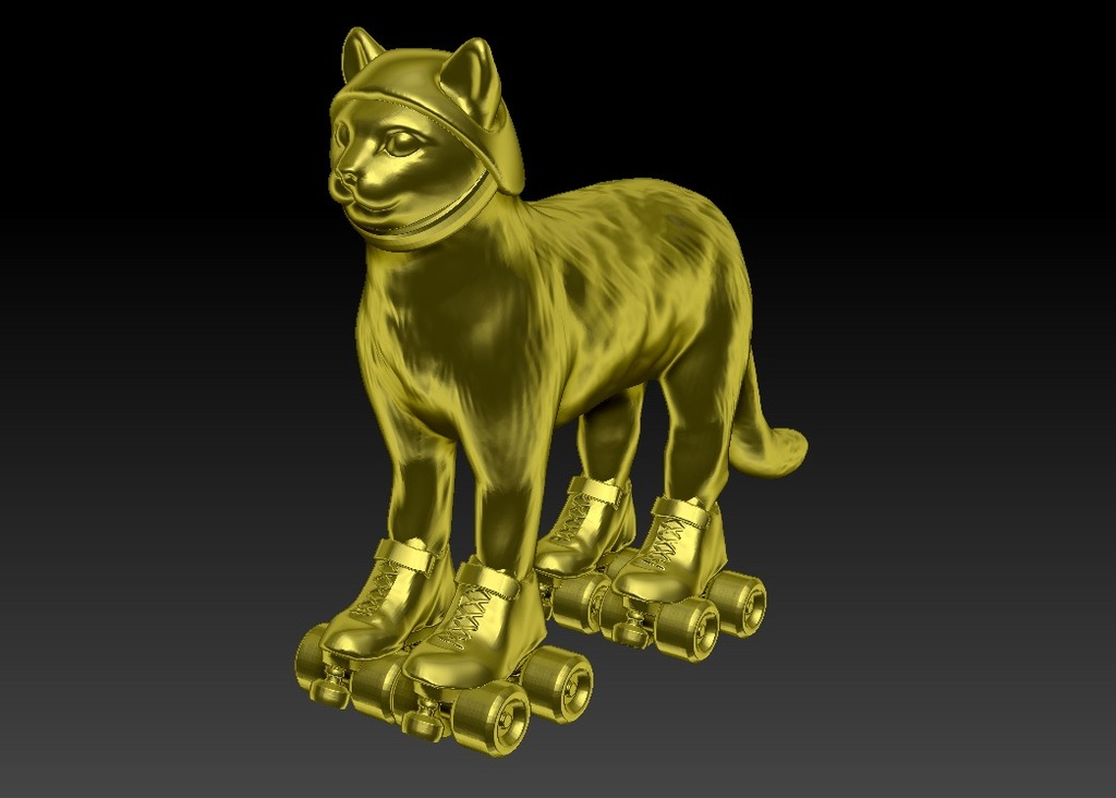 🐱 Derby Cat (Cat on Skates)・Free 3D File for ・Cults