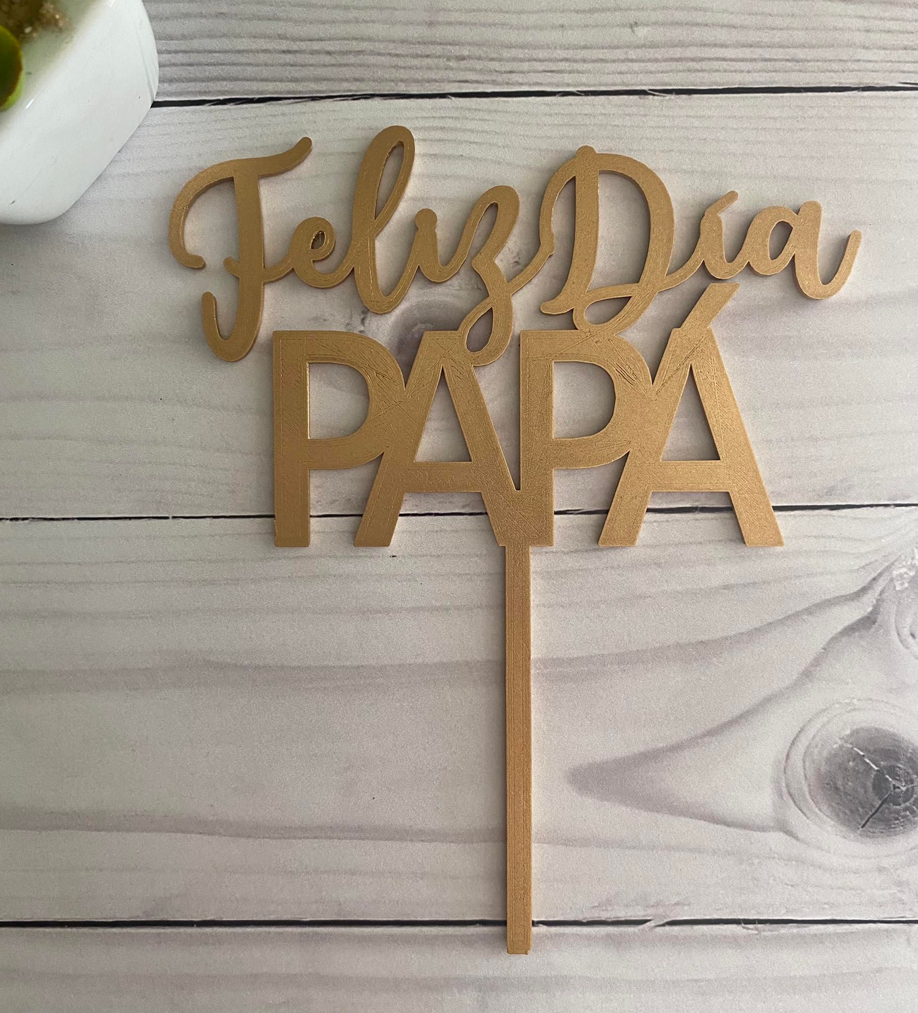 🍰 cake topper papa・Archivo STL para ・Cults