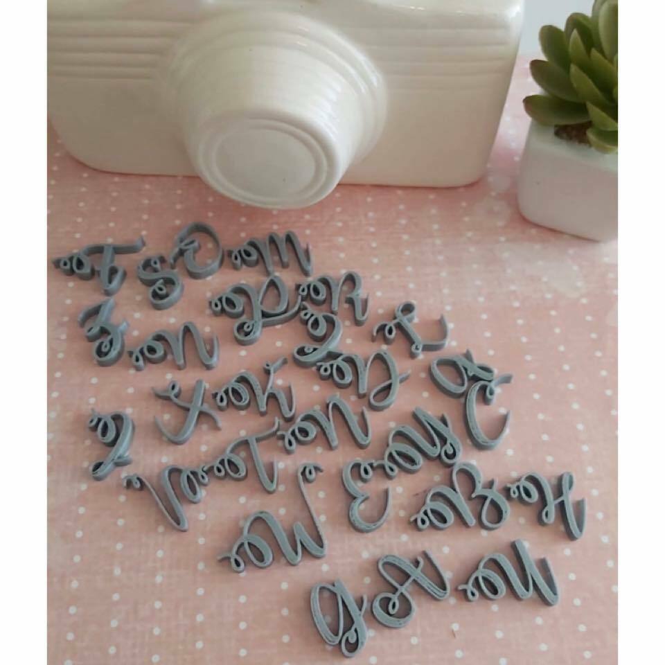 STL file Alphabet stamps + numbers for fondant, cookie, etc. 🔢 ・3D ...