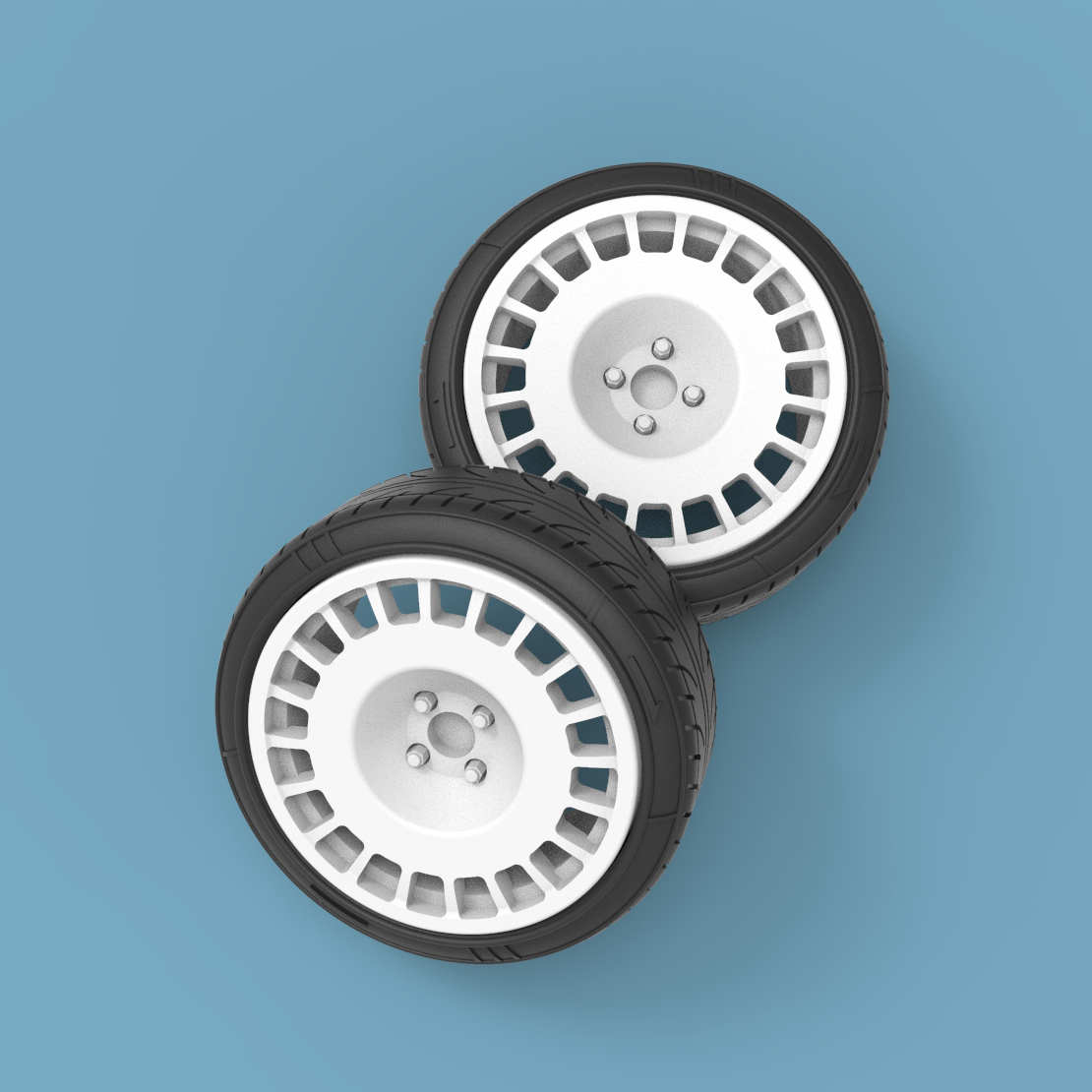 🛞 Classic wheels - OZ Rally style - Wheel set for model cars and ...