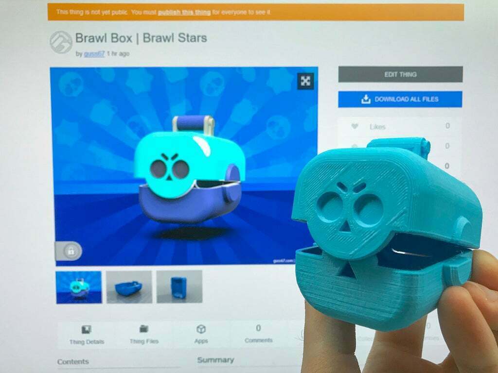 免费 STL 文件 Brawl Box | Brawl Stars 📦 ・可下载 3D 打印设计・Cults
