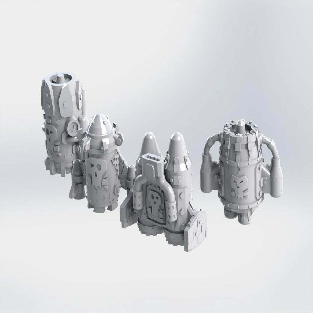 🎲 Orky Jetpack set WH40K・Free STL File for ・Cults