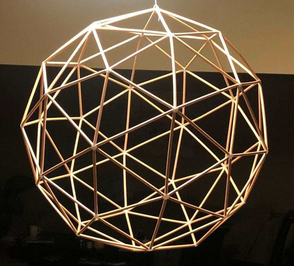 Free STL file Geodesic Sphere (Printed connectors + straws) (SCAD)・3D ...