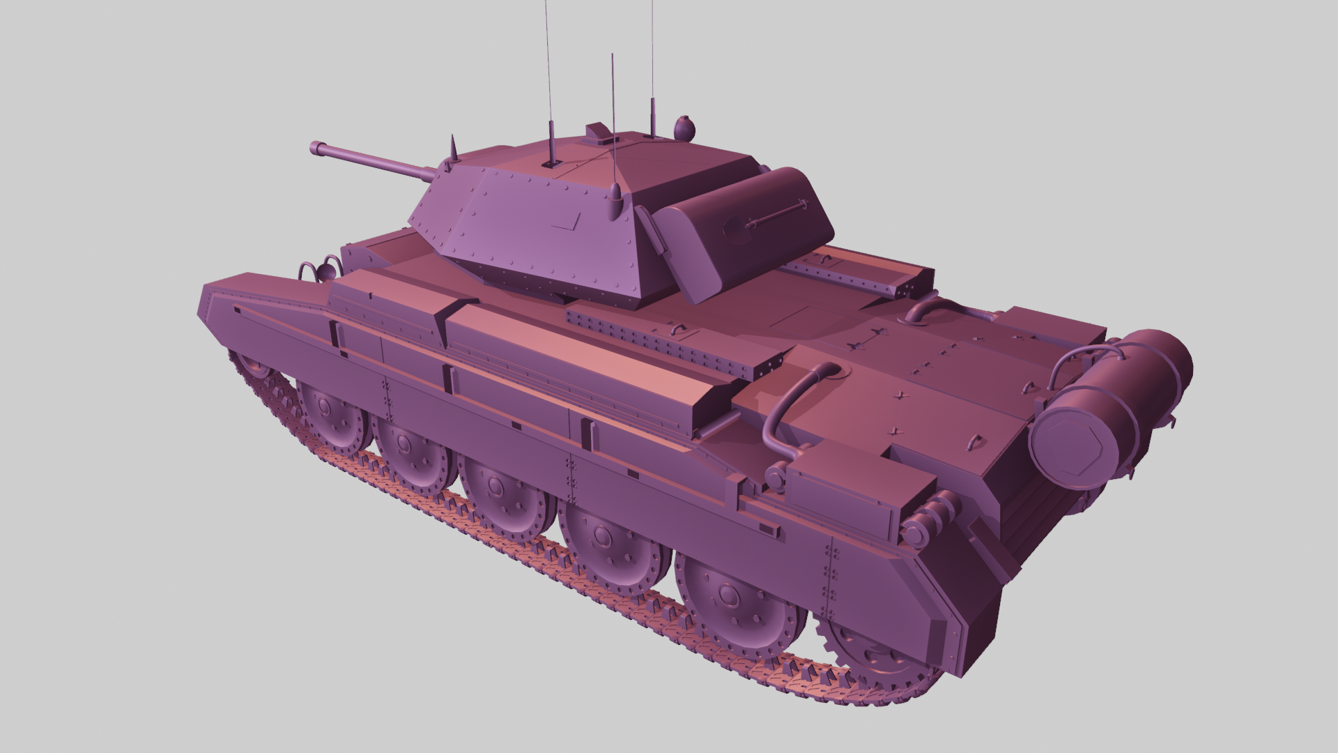 🪖 Crusader Mk II Tank・ STL File for ・Cults