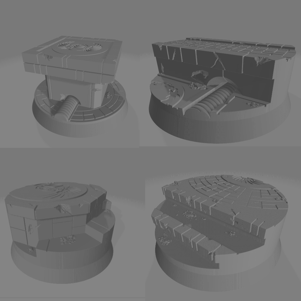 🎲 5 40mm Hero Bases・ 3D File for ・Cults