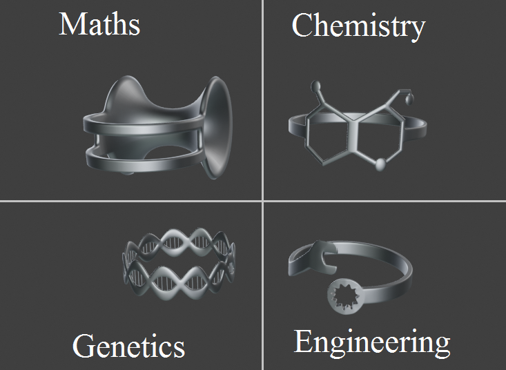 STL file science rings 🧪・3D printing idea to download・Cults