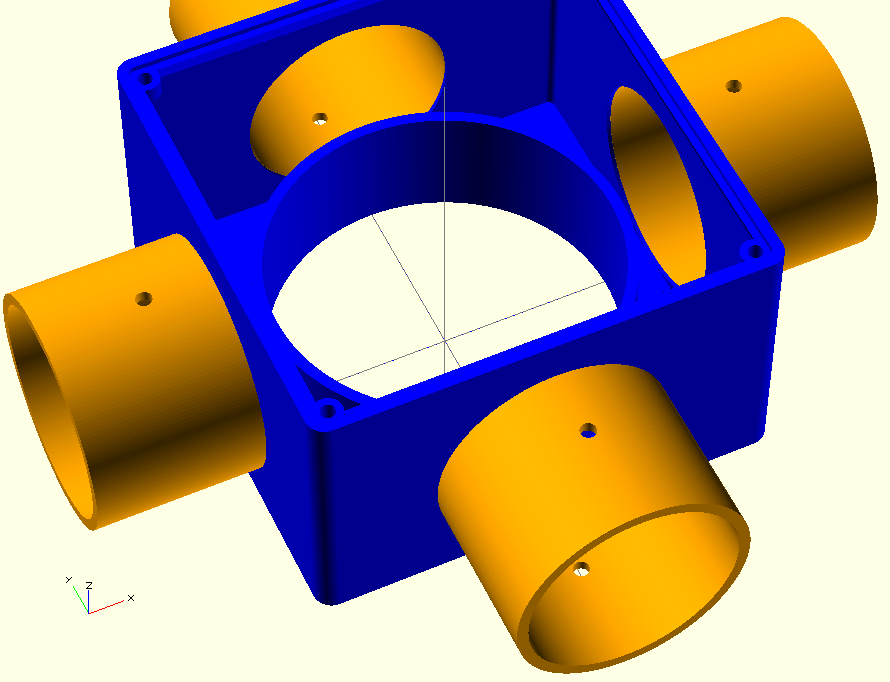 Free STL file In-line duct fan mixing box 📦 (SCAD)・3D print design to ...