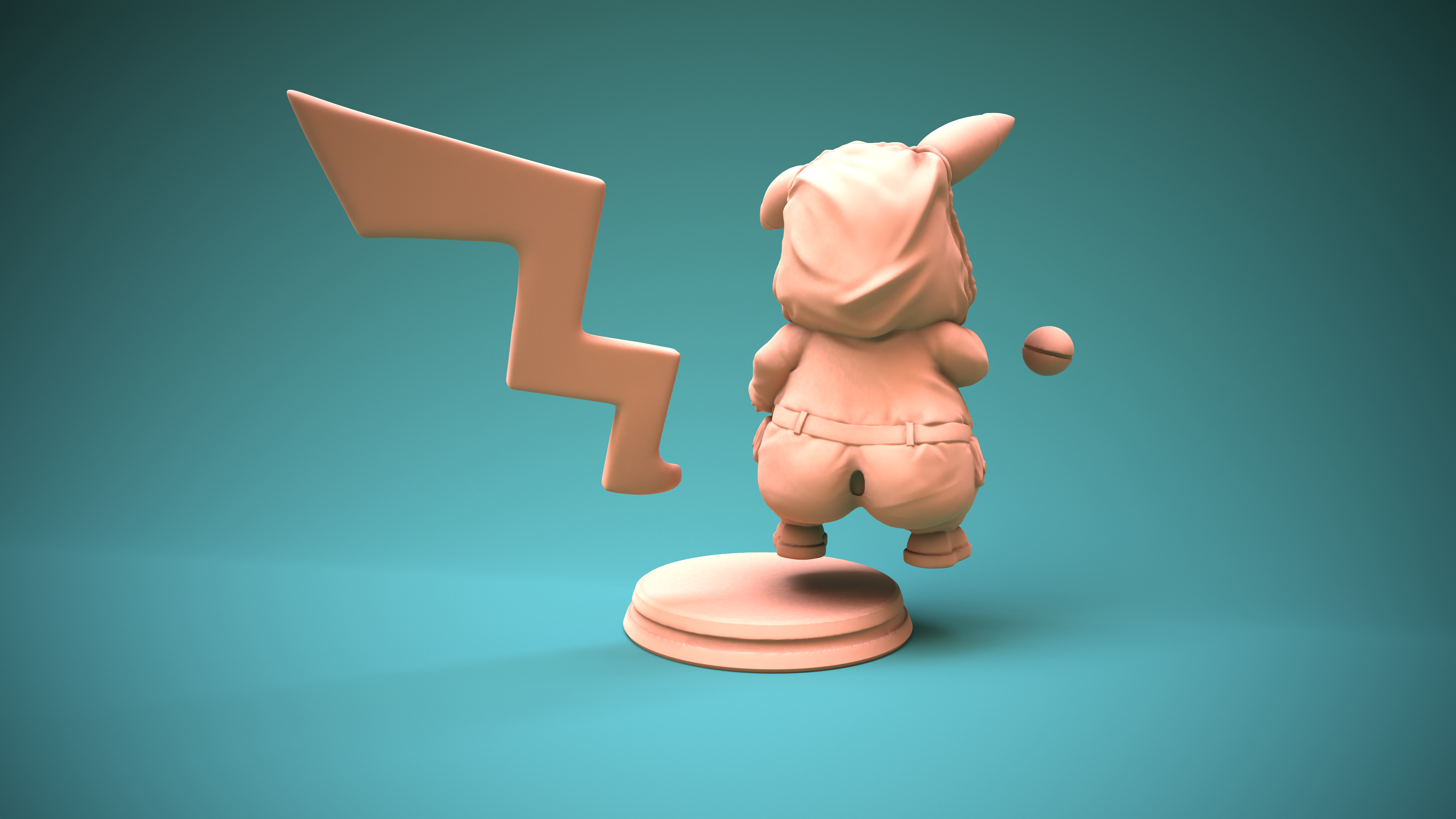 3D file squid game Pikachu - Pika pink soldier - Ready for 3D print 3D ...