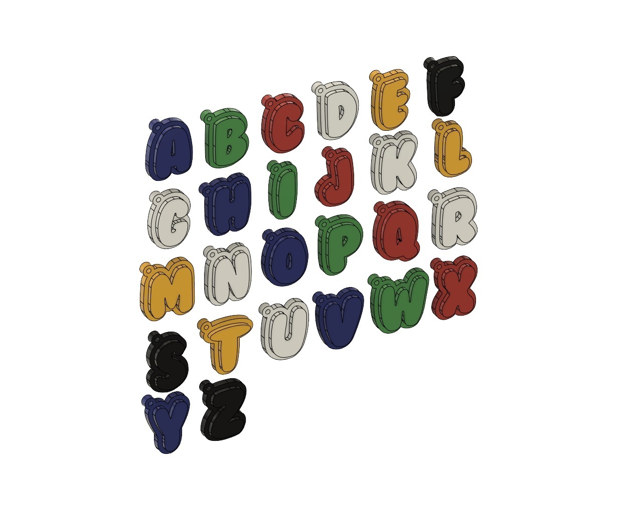 3D file Letter Keychain - Letter Keychains 🗝️・3D print model to ...