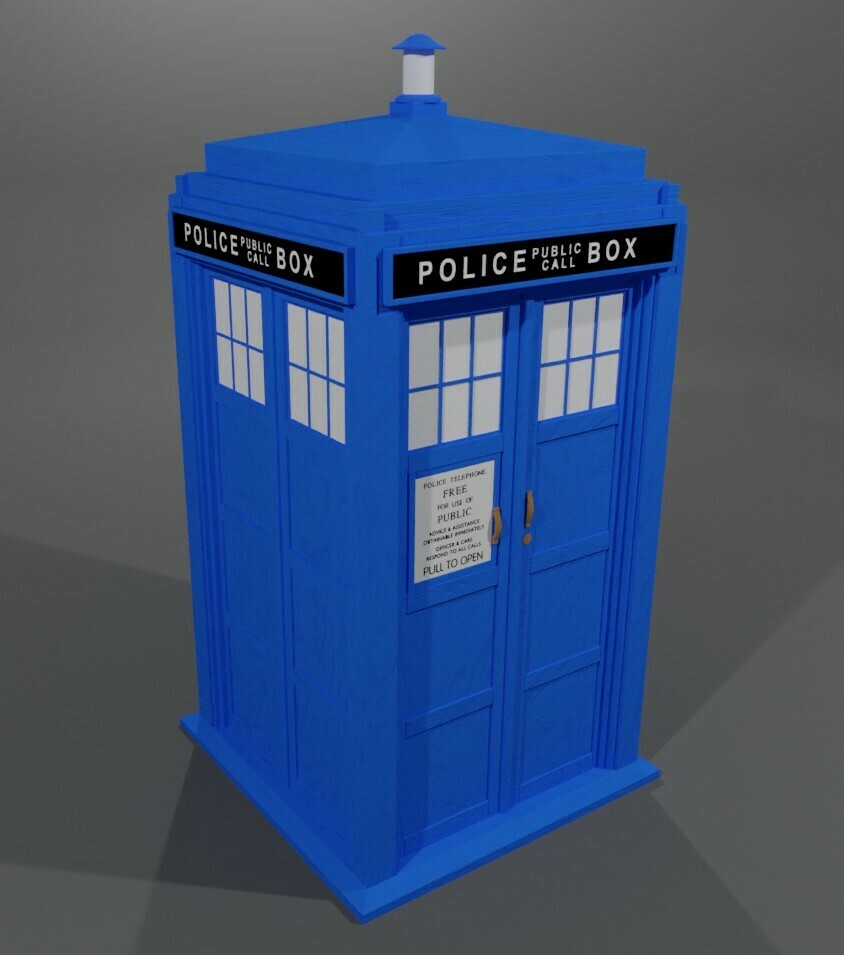 🚓 POLICE BOX - TARDIS? OPENING DOOR STL・ 3D File for ・Cults