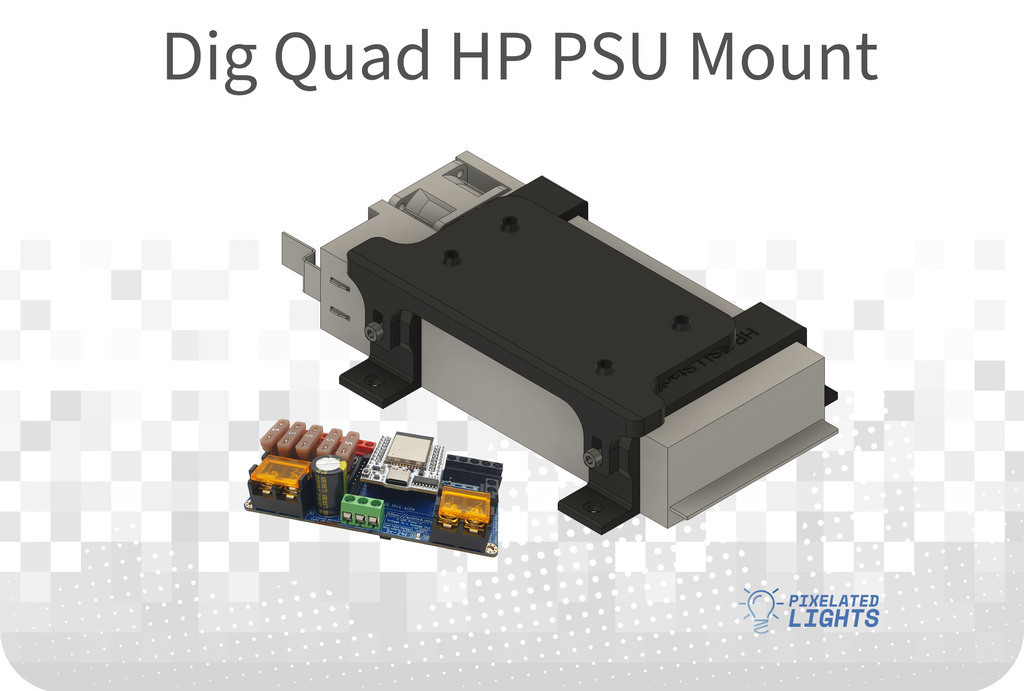 Free 3D file QuinLED Dig Quad Controller HP PSU Mount System 🎄 ・3D printer design to download・Cults