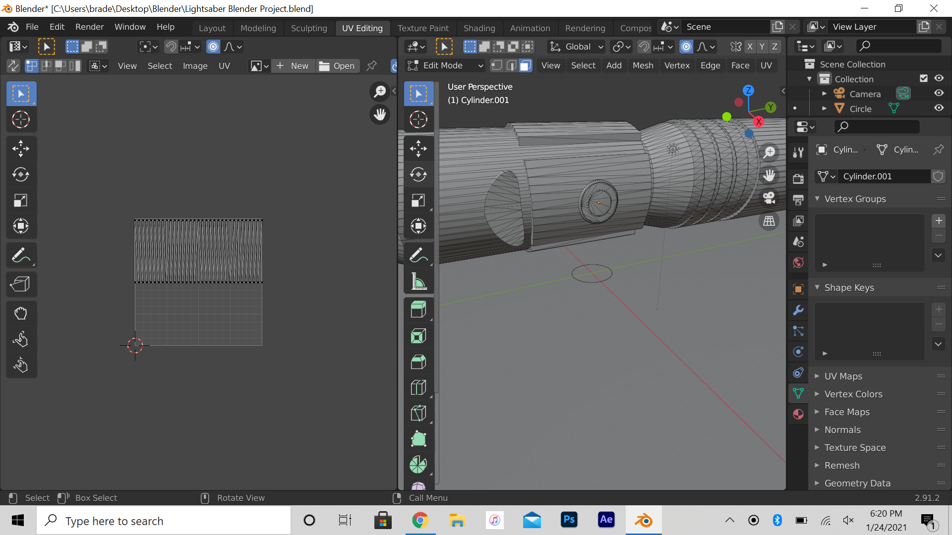 🔮 Mace Windu Lightsaber・ STL File for 3D printing・Cults