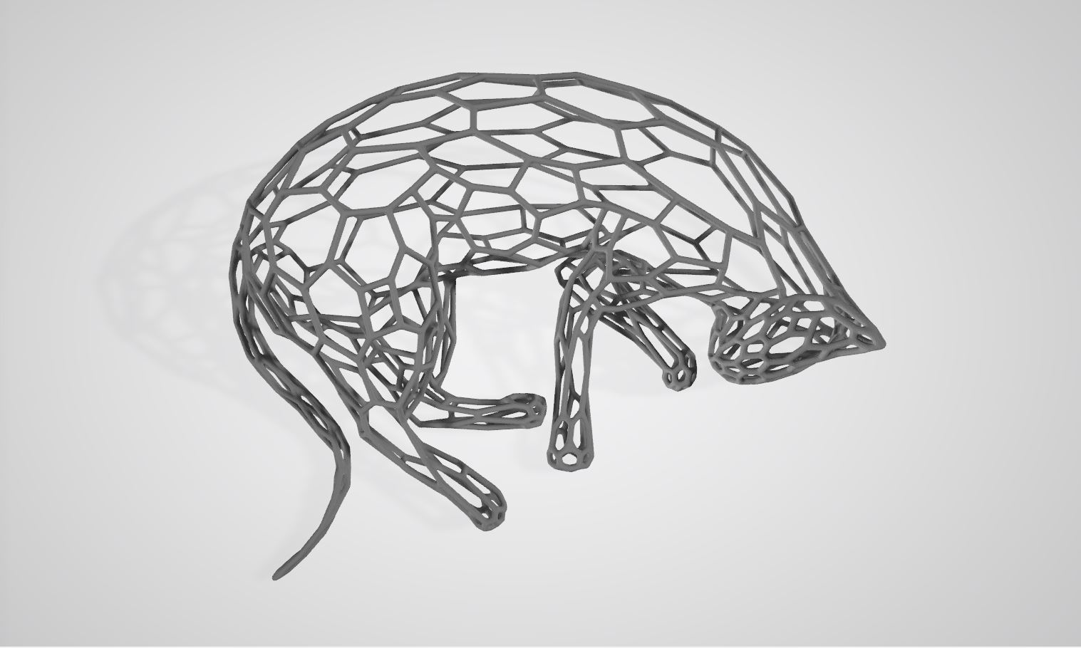 STL file cat lying cat sleeping voronoi 🐱 (OBJ)・3D printable model to ...