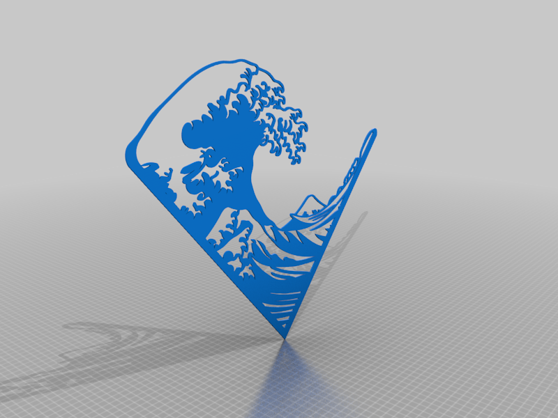 🌊 Wave・Free 3D File for 3D printing and CNC machining - Laser cutting・Cults