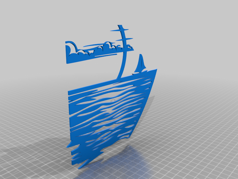 🌇 Sunset with Palm・Free 3D File for 3D printing and CNC machining ...