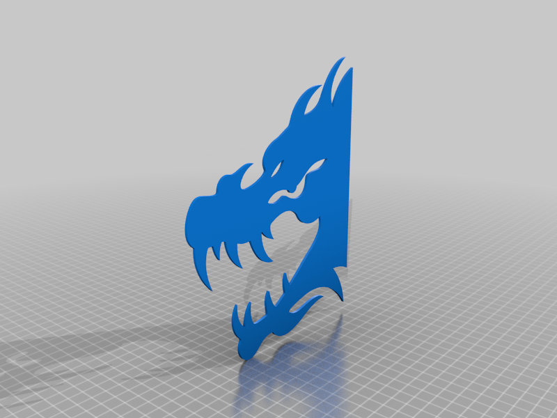 Free 3D file Aggressive Dragon Logo 🐉・3D printer design to download・Cults