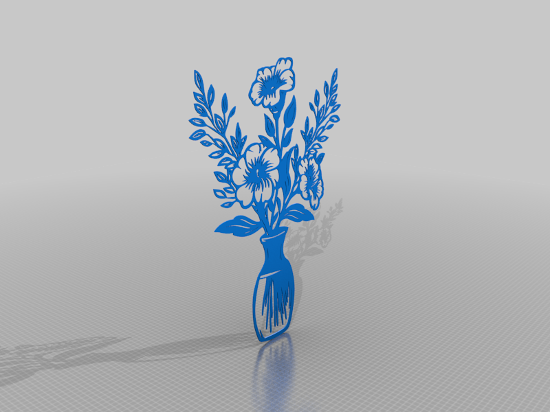💐 Flowers in a Vase・Free 3D File for 3D printing and CNC machining ...