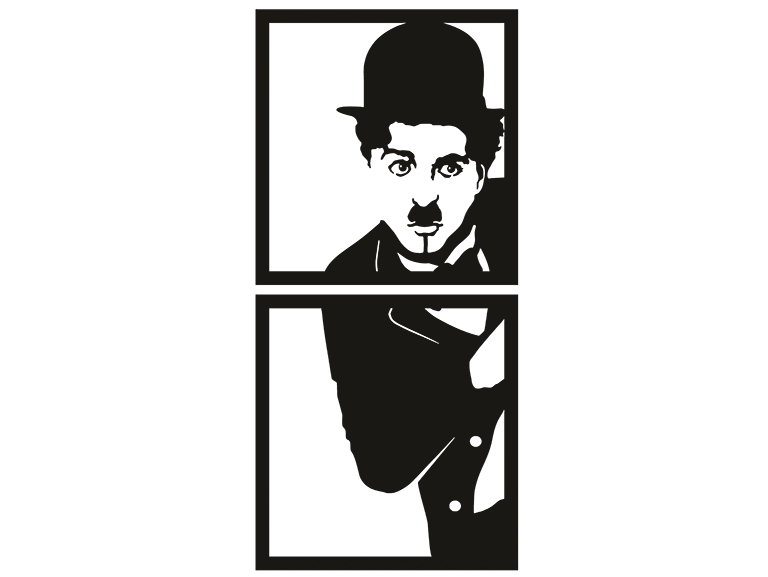 Fichier STL gratuit Charlie Chaplin 🪢 (DXF et SVG)・Modèle pour ...