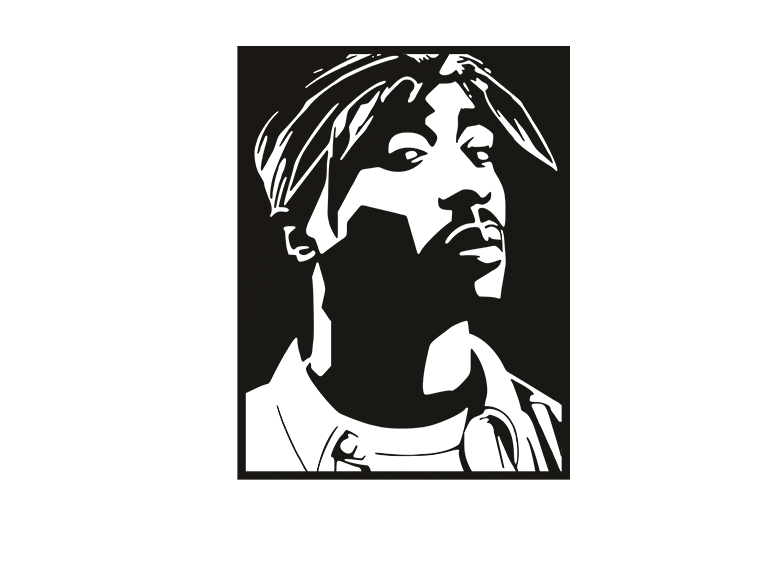Free STL file Tupac 🖼️ (DXF and SVG)・3D printing idea to download・Cults