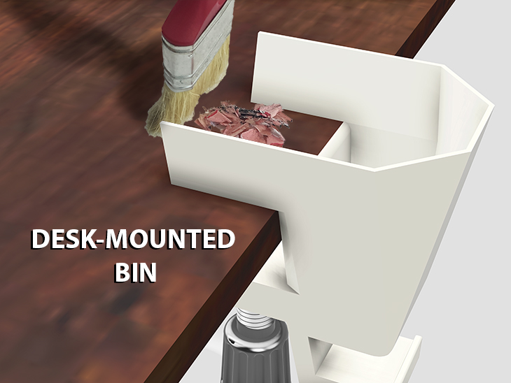 Free STL file Desk-Mounted Bin 🏢 ・Design to download and 3D print・Cults