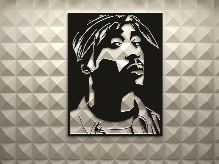 Free STL file Tupac 🖼️ (DXF and SVG)・3D printing idea to download・Cults