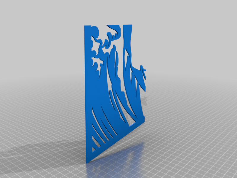 🌊 Wave・Free 3D File for 3D printing and CNC machining - Laser cutting・Cults