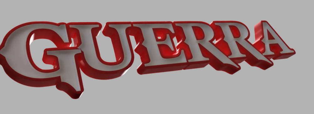 STL file LED NAME: GUERRA 🔦 ・3D printing design to download・Cults