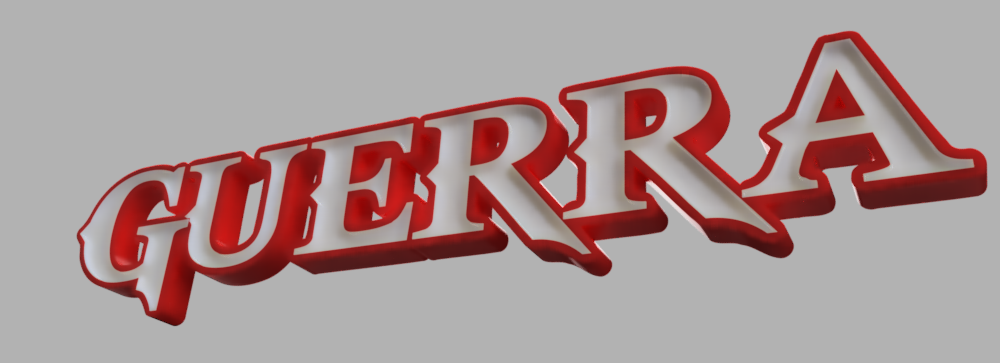 STL file LED NAME: GUERRA 🔦 ・3D printing design to download・Cults