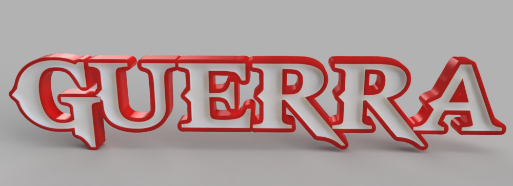 STL file LED NAME: GUERRA 🔦 ・3D printing design to download・Cults