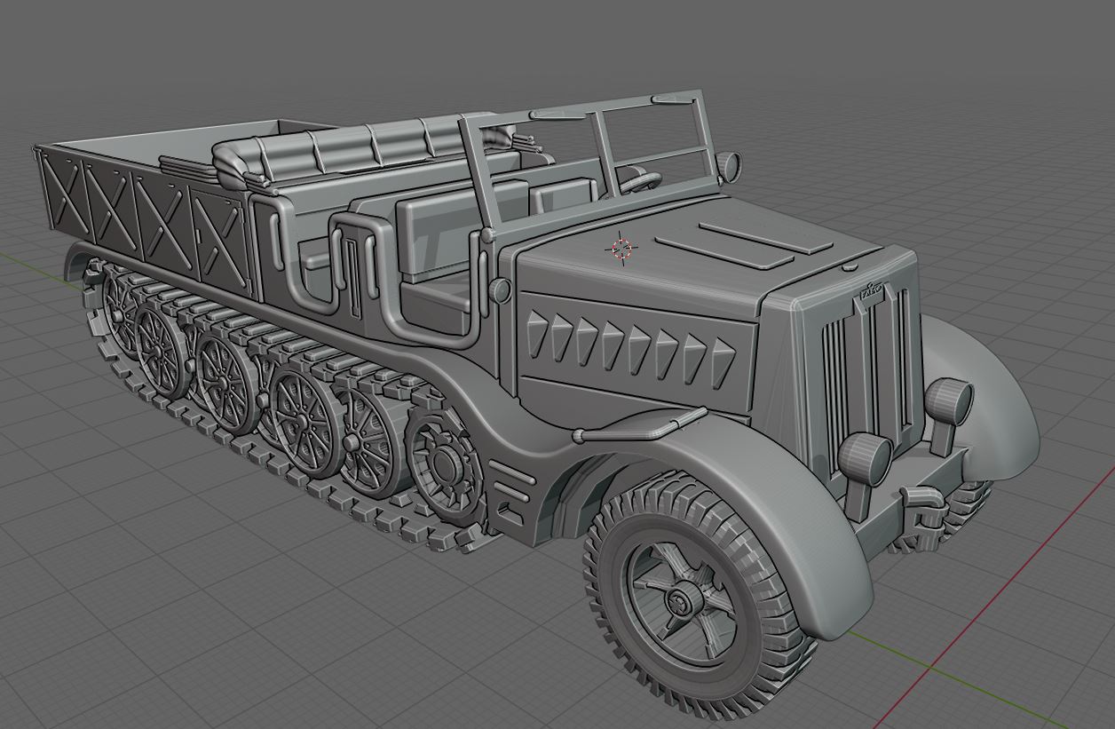 🪖 Sd.Kfz 9 Famo - German Half-track for Wargame・ STL File for ・Cults