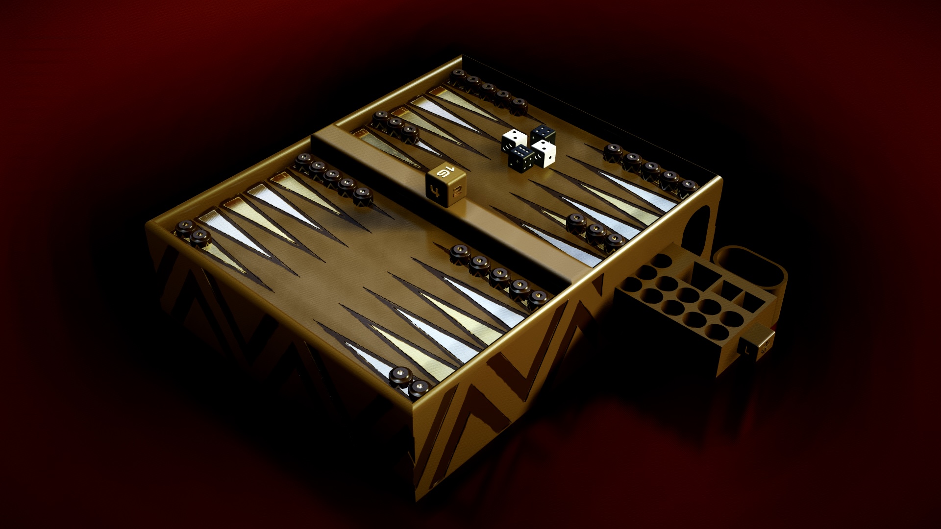 🎲 Backgammon Board Game・ 3D File for ・Cults
