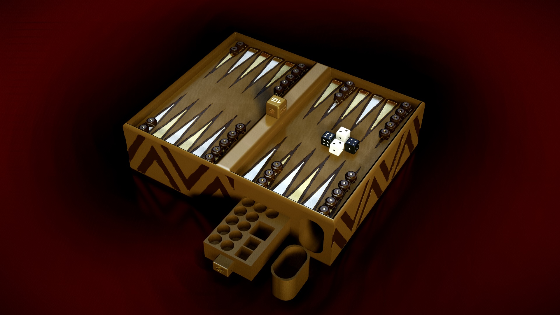 🎲 Backgammon Board Game・ 3D File for ・Cults