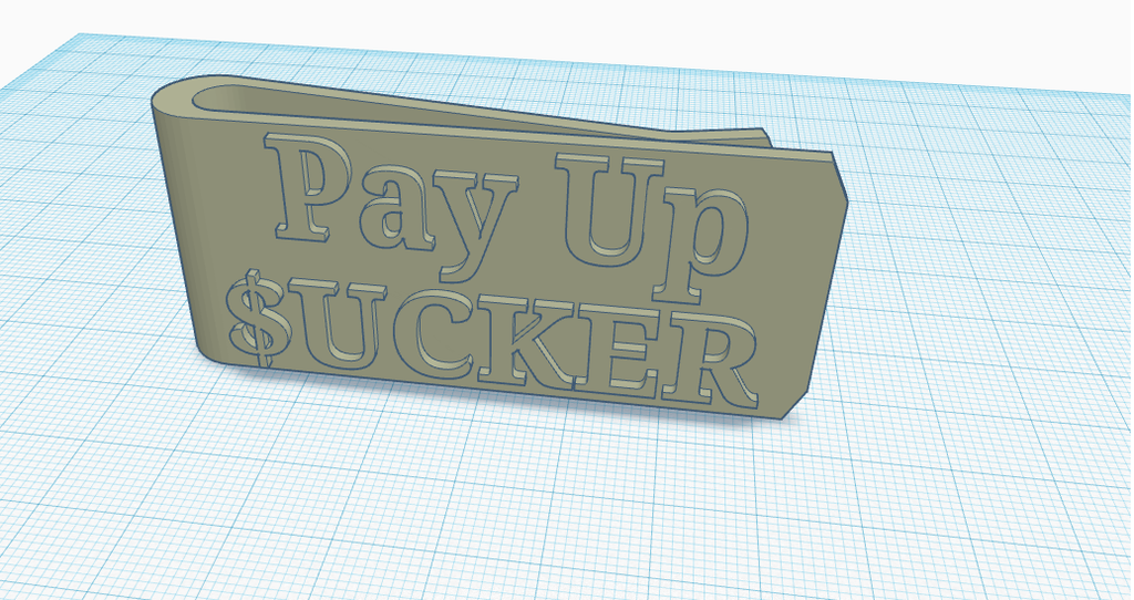 Free 3D file Pay Up Sucker Money Clip ⬆️ ・3D print design to download・Cults