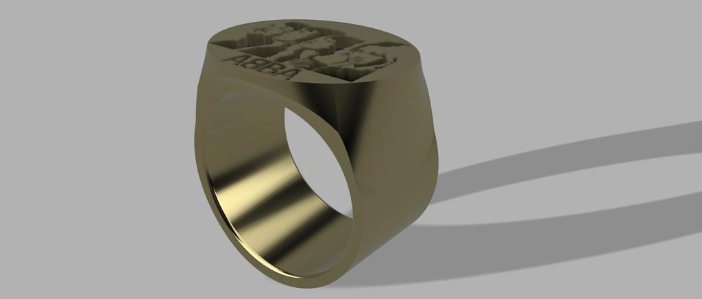 💍 Abba Signet Ring 22mm・Free 3D File for ・Cults