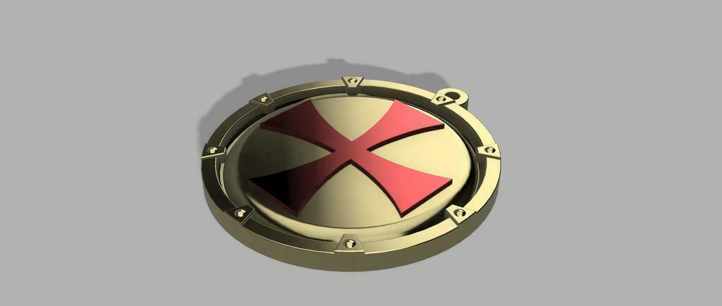 🗝️ Knights Templar Medallion / KeyChain・Free 3D File for ・Cults