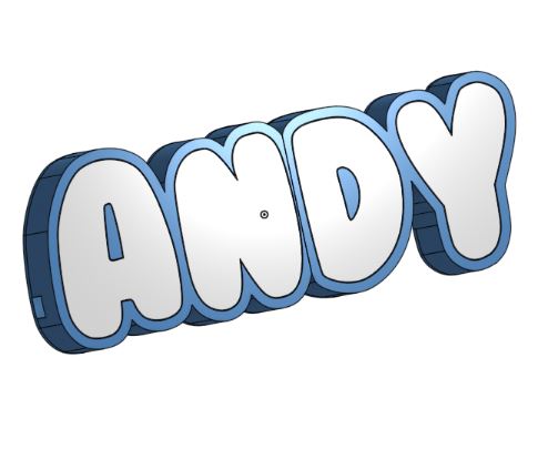 Archivo STL ANDY led sign 🏠 ・Objeto imprimible en 3D para descargar・Cults