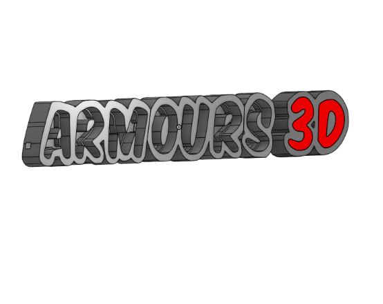STL file Armours 3D led sign 🏠 ・3D print design to download・Cults