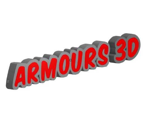 STL file Armours 3D led sign 🏠 ・3D print design to download・Cults