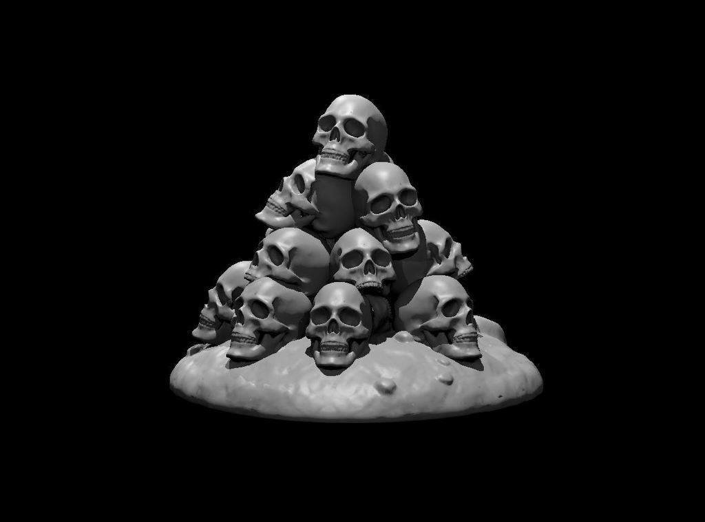 🎲 Pile of Skulls・Free STL File for 3D printing・Cults